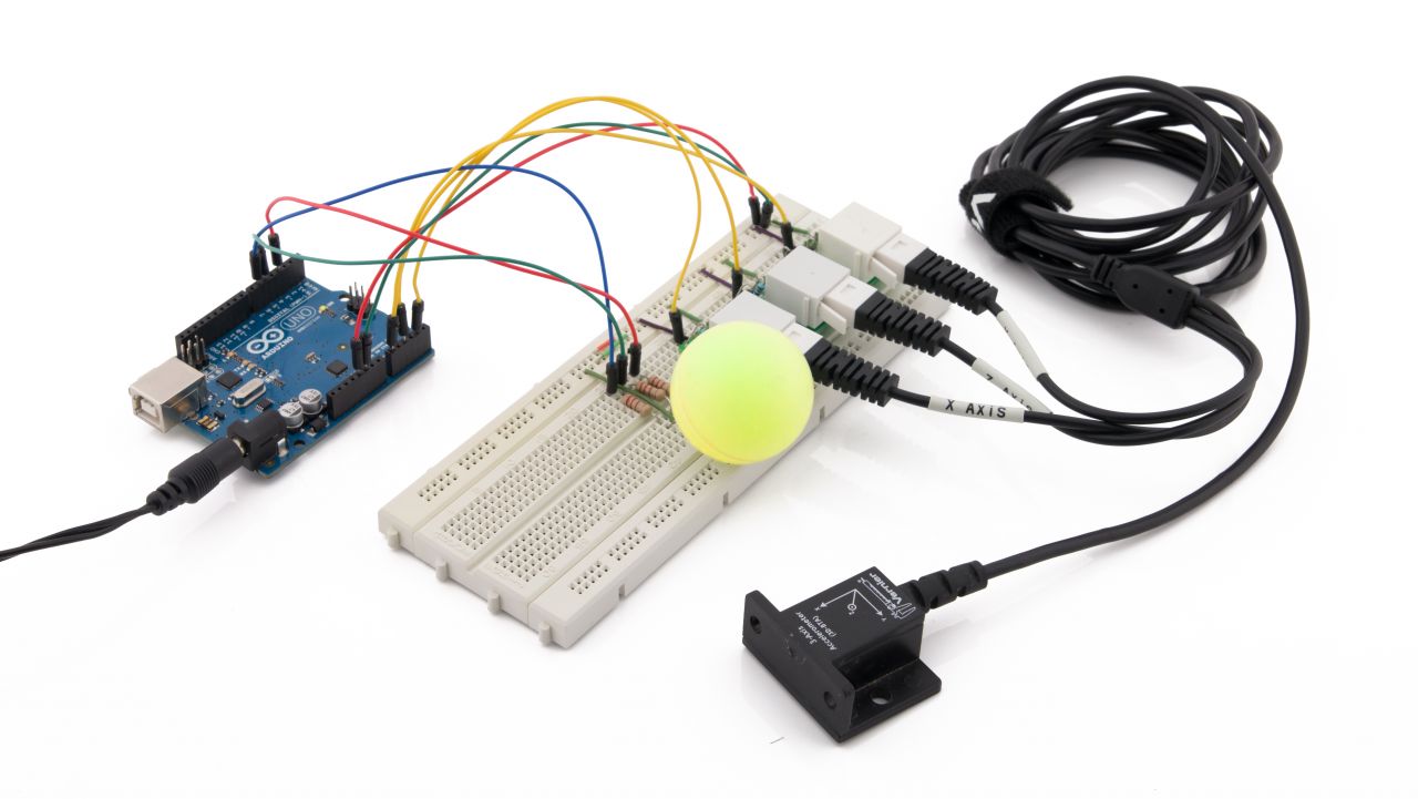 Controlling A RGB LED With A 3 Axis Accelerometer Vernier