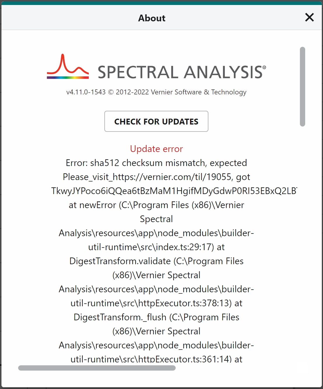 Spectral Analysis fails to update on Windows – Technical Information Library