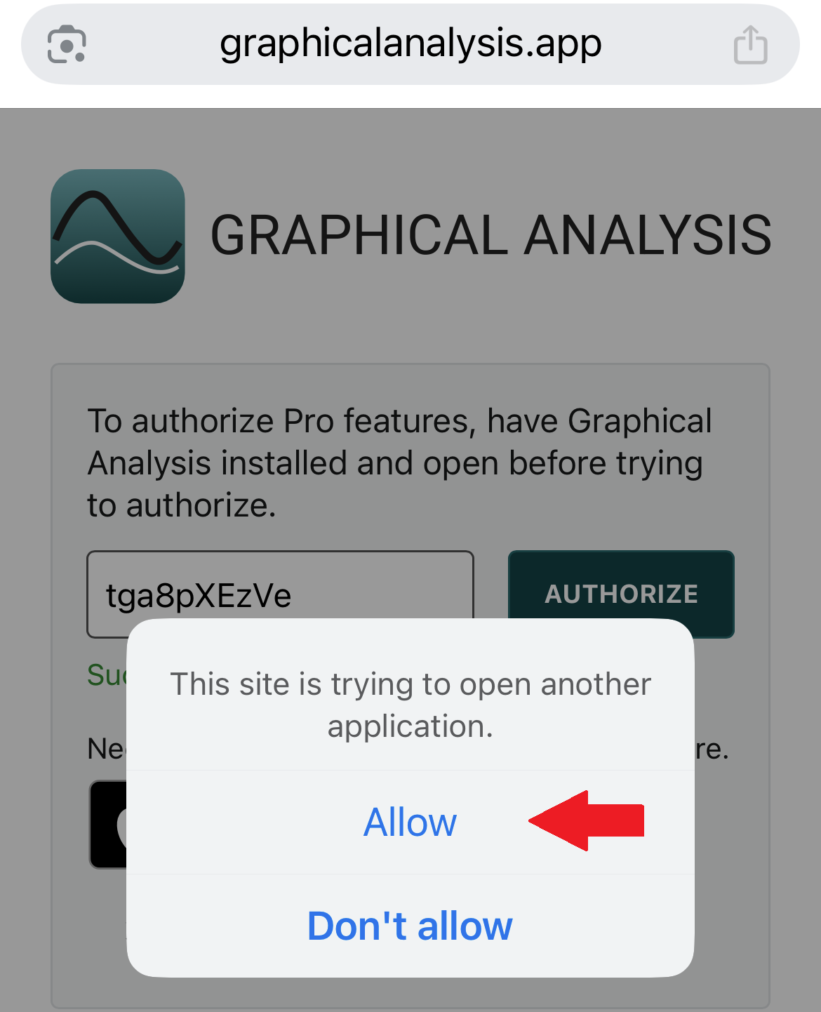 How do I activate Graphical Analysis Pro on an iPad or iPhone ...