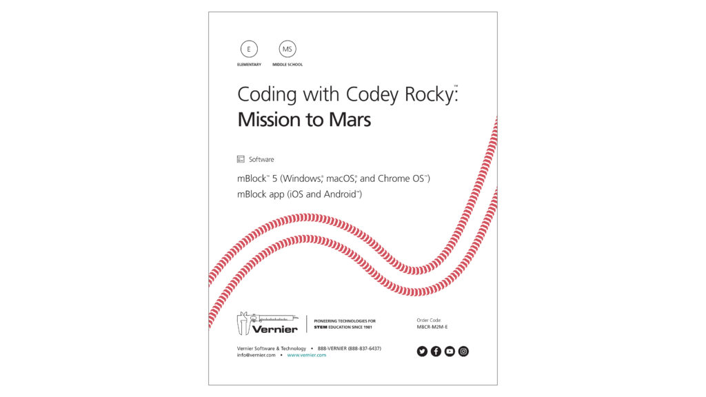 Coding with Codey Rocky: Mission to Mars - Vernier