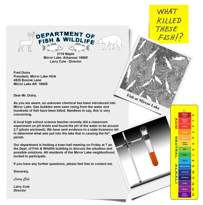 Fish Kill > Experiment 4 from Forensic Chemistry Experiments