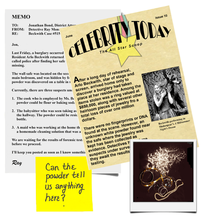 Mystery Powder from a Crime Scene > Experiment 14 from Forensic ...